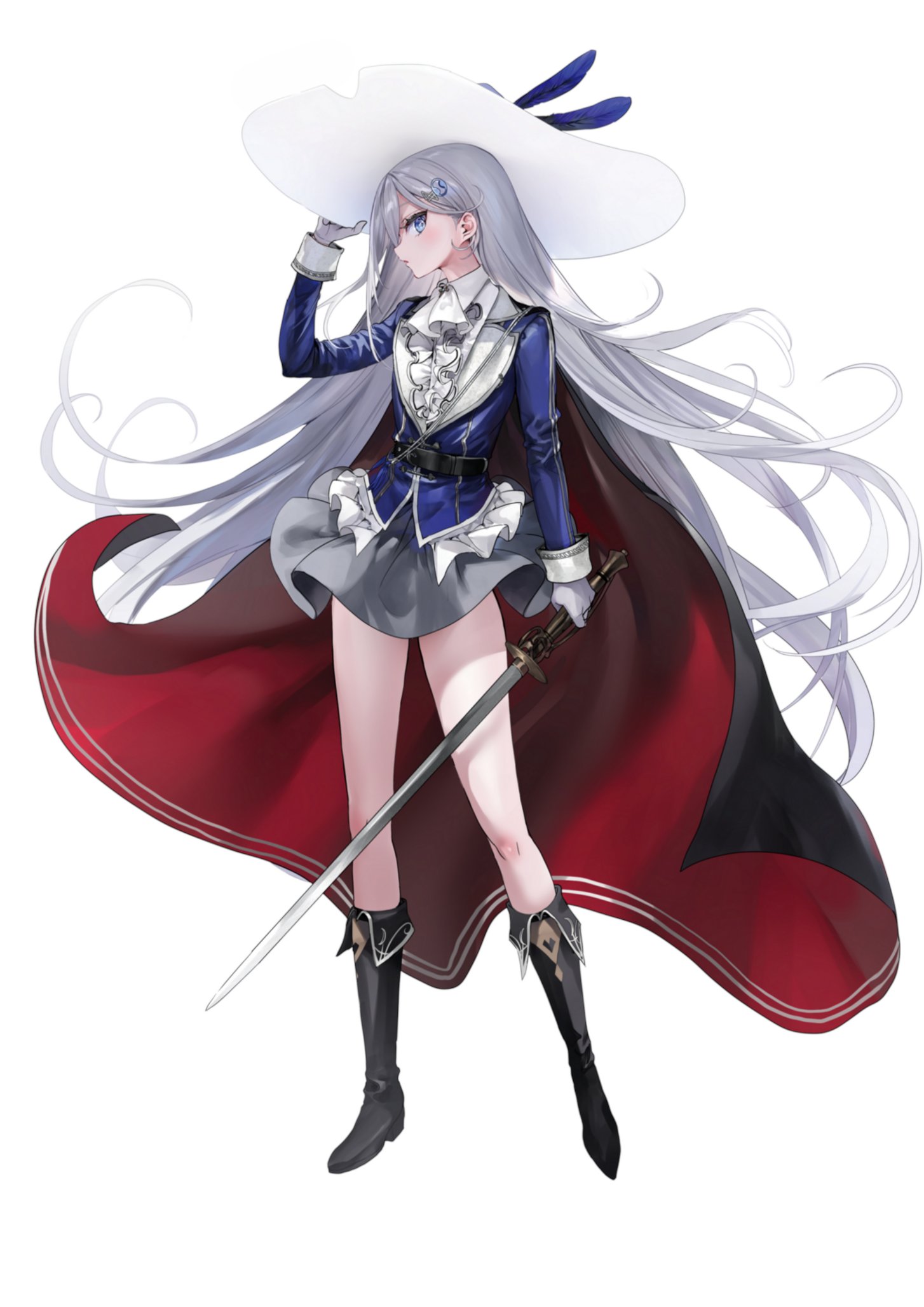 nekometaru shibou yuugi de meshi wo kuu. yuuki (shibou yuugi) skirt lift sword uniform ...